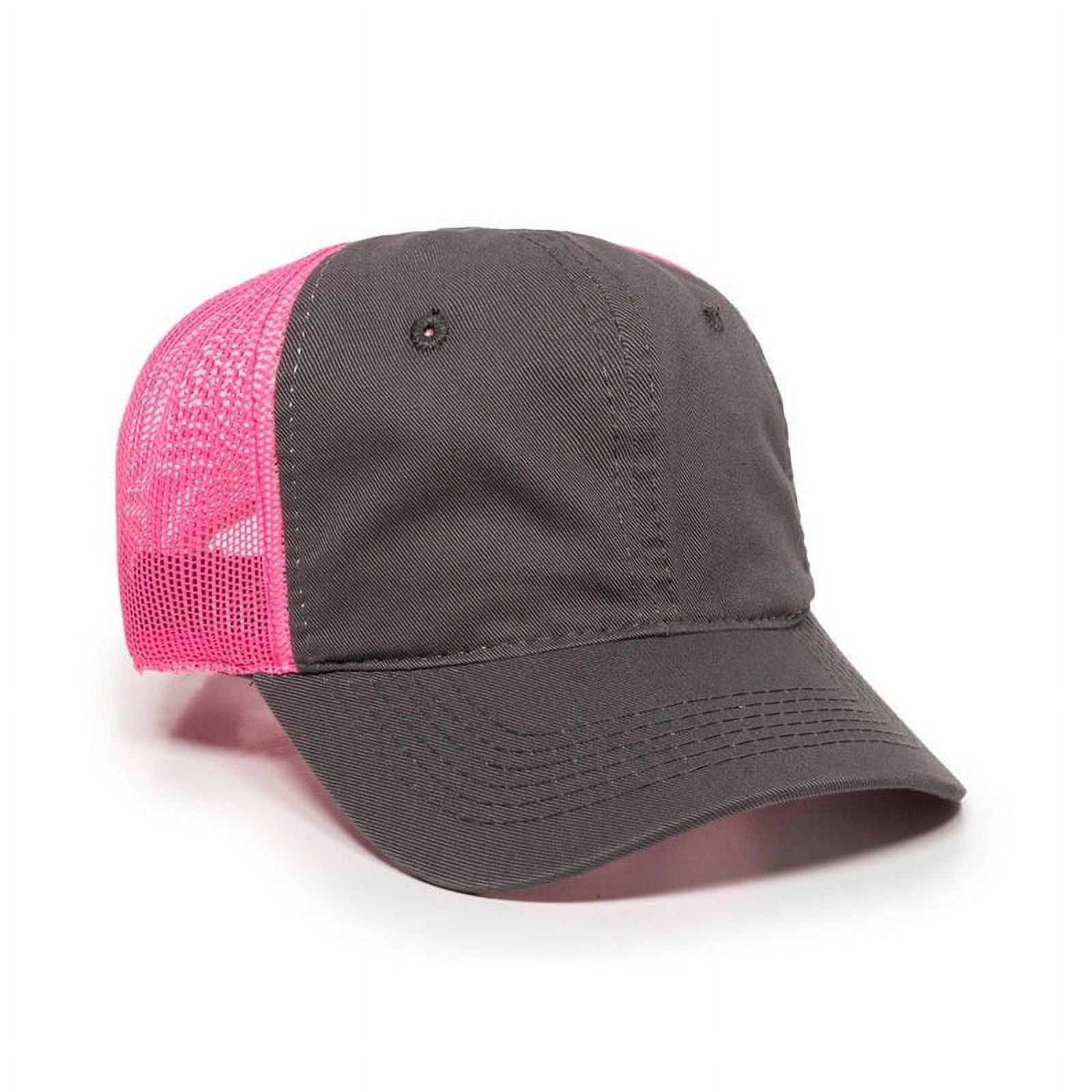 Outdoor Cap FWT-130L Cotton twill unstructured cap-Charcoal/Neon Pink ...