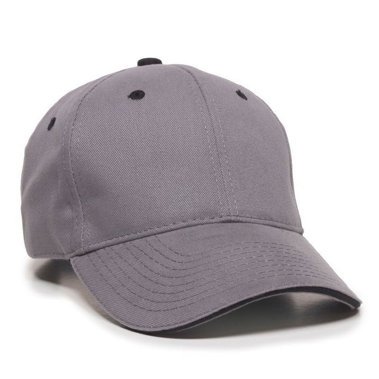 Outdoor Cap GL-845 Contrasting Sandwich, Button and Eyelets-Charcoal ...