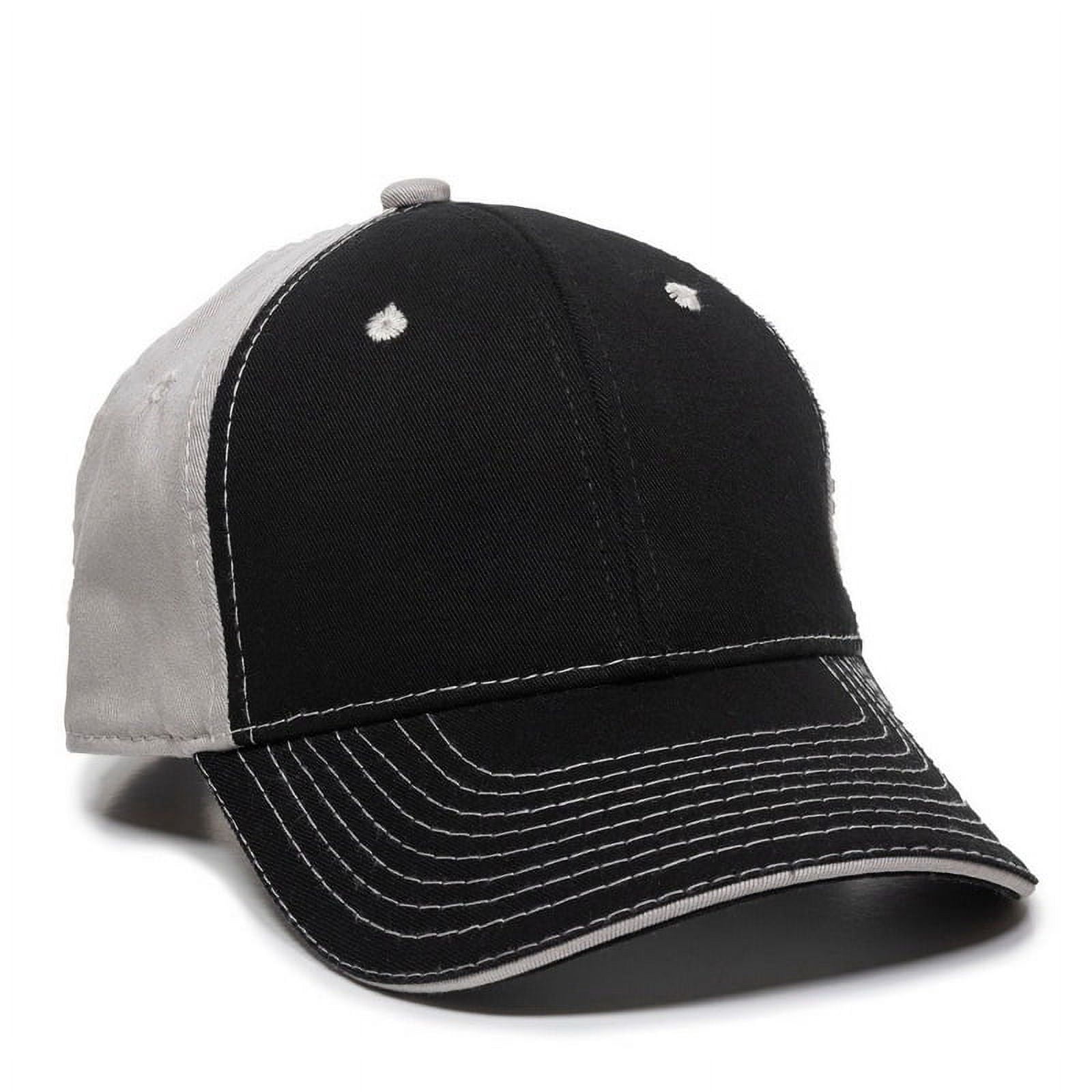 Outdoor Cap GWT-101 Contrast Sandwich and Eyelets-Black/Grey - Walmart.com