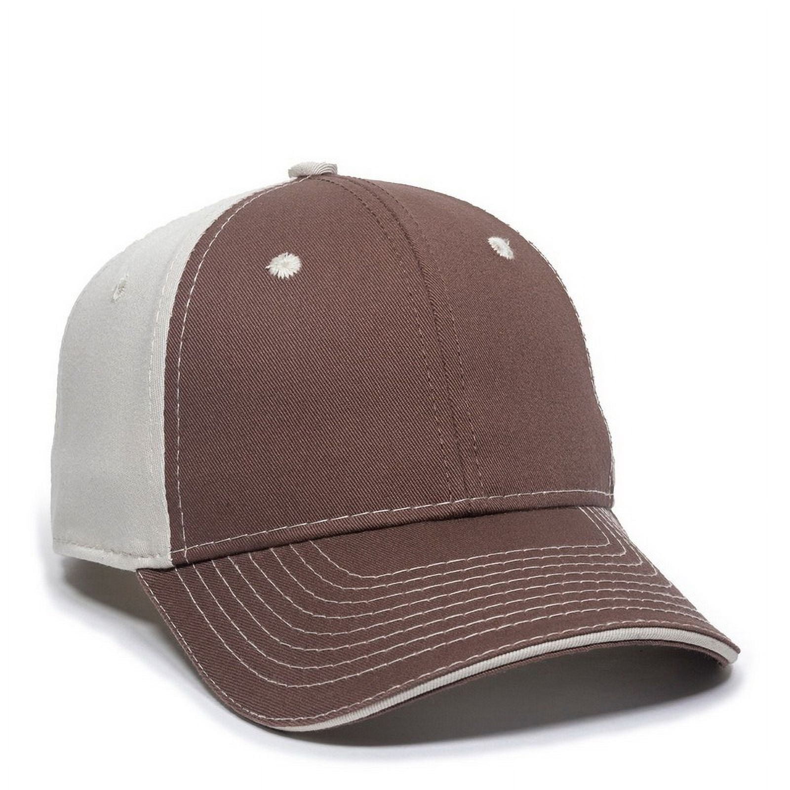 Outdoor Cap GWT-101 Contrast Sandwich and Eyelets-Brown/Putty - Walmart.com