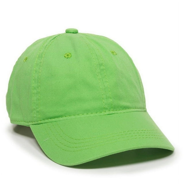 Outdoor Cap GWT-111 Unstructured Garment Washed Twill-Lime Green-Adult ...