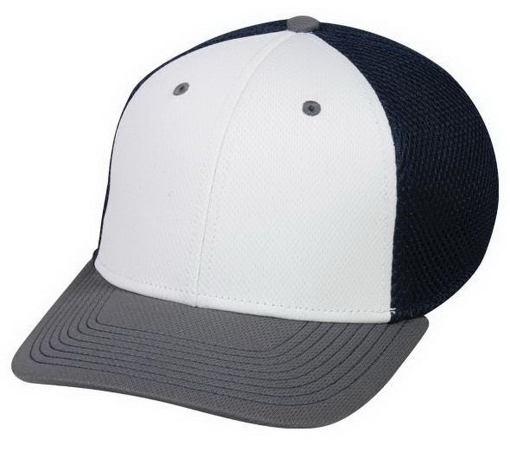 OC Sports MWS1125 Proflex Fit Sandwich Mesh Ball Cap - Wh Ny Graphite ...