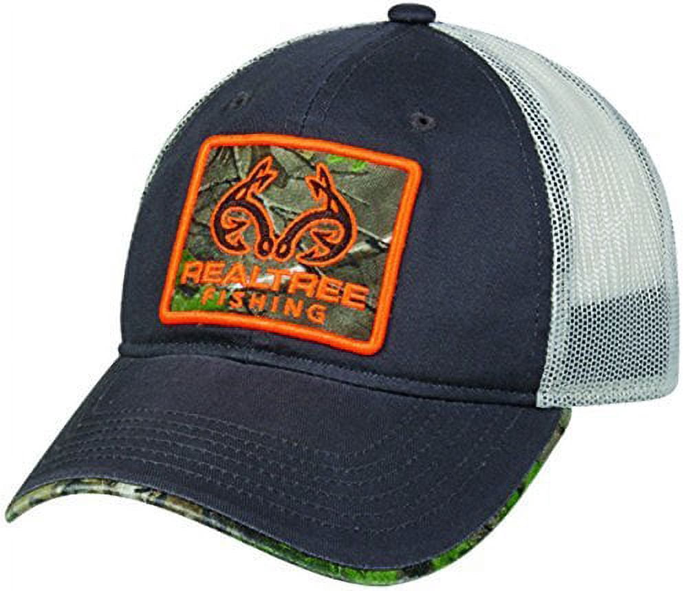 Outdoor Cap Men's Realtree Fishing Patch Cap, Charcoal/Putty/Realtree ...