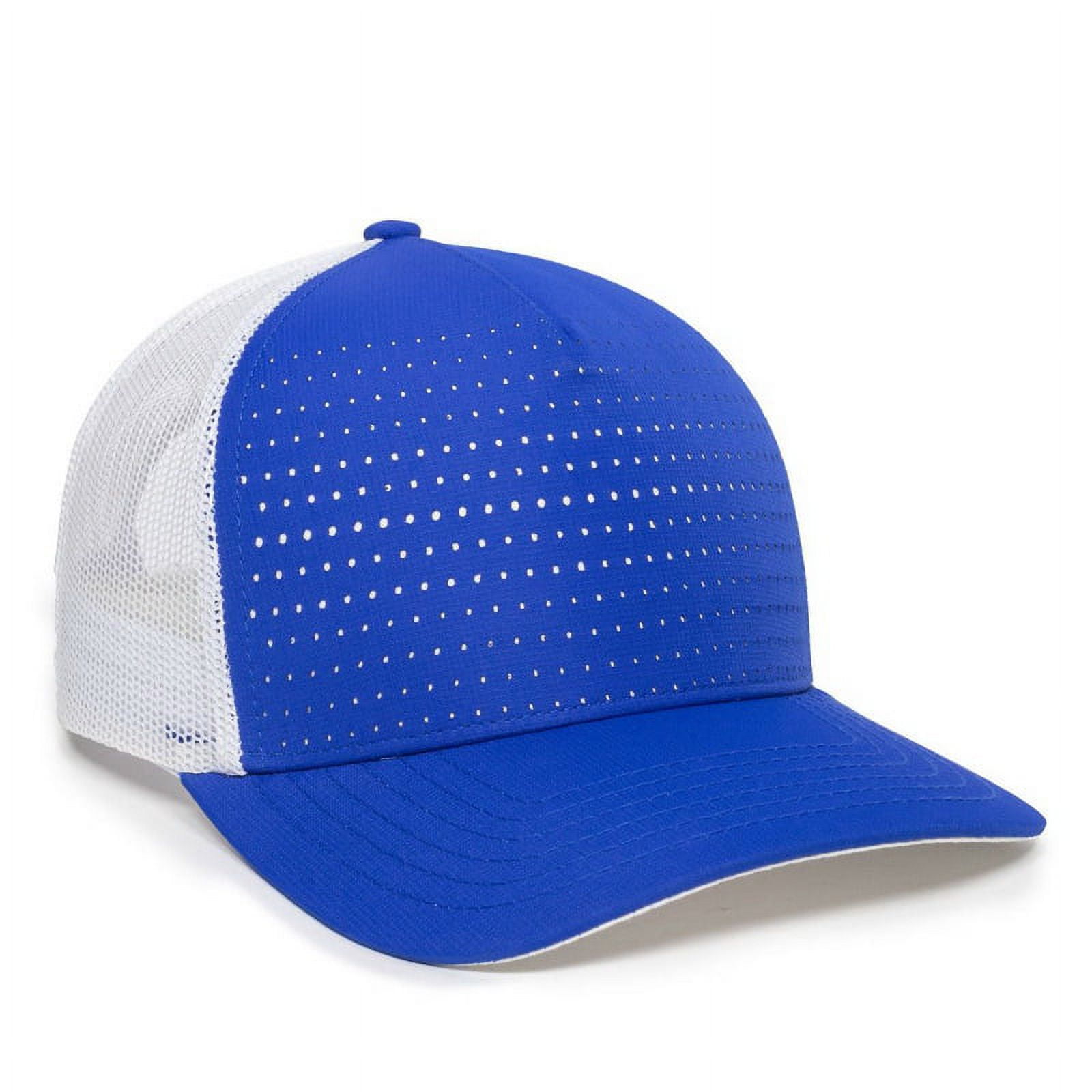 Outdoor Cap OC502M soft snap closure, mesh back panels-Royal/White ...