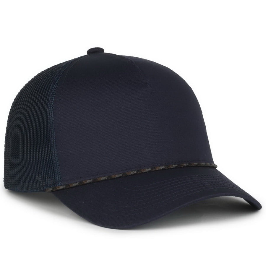 Outdoor Cap OC555M Plastic Snap Closure, Low Crown Cap-Navy/Navy ...