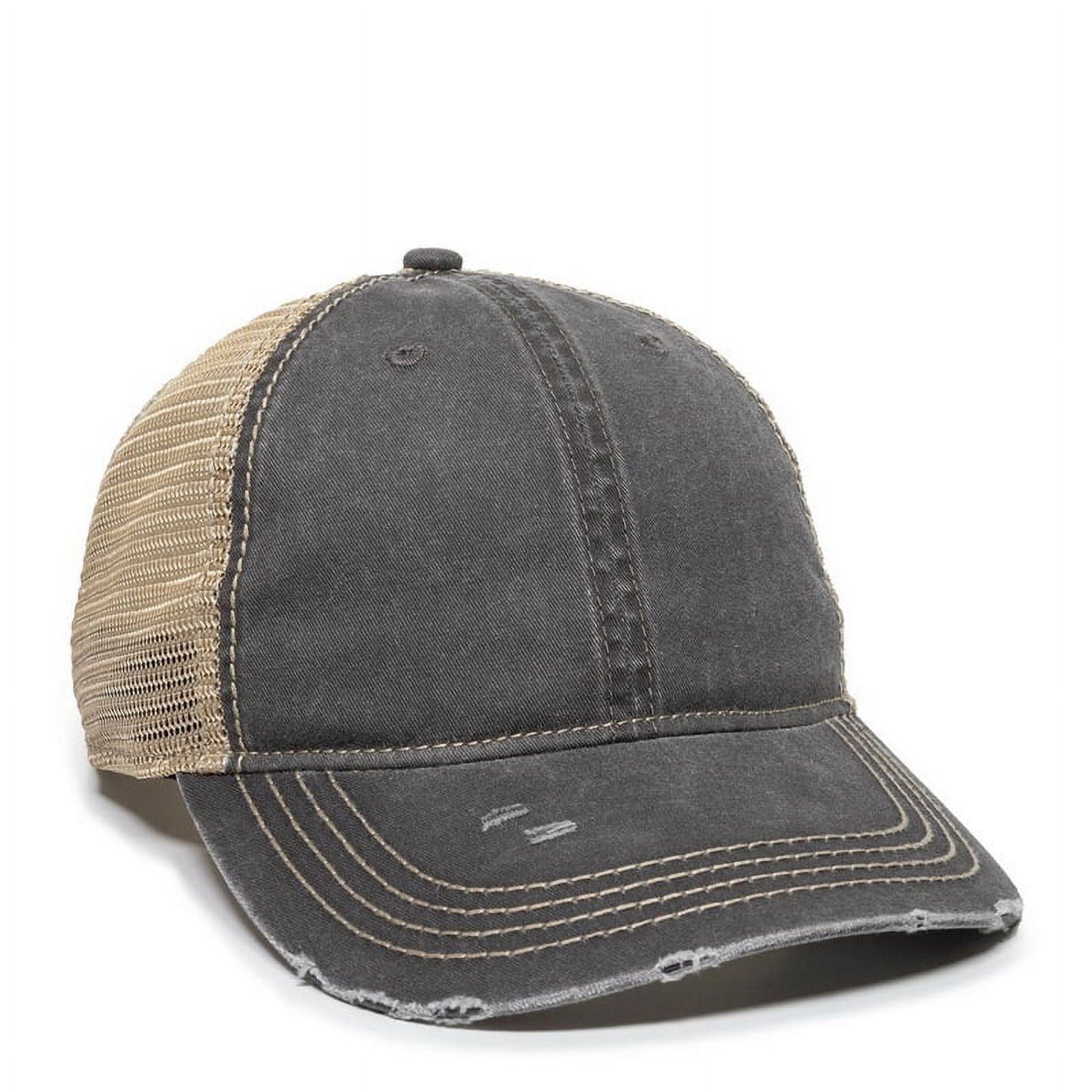 Outdoor Cap OC801 Pigment Dyed Cotton Twill Front Panels-Black/Tea ...