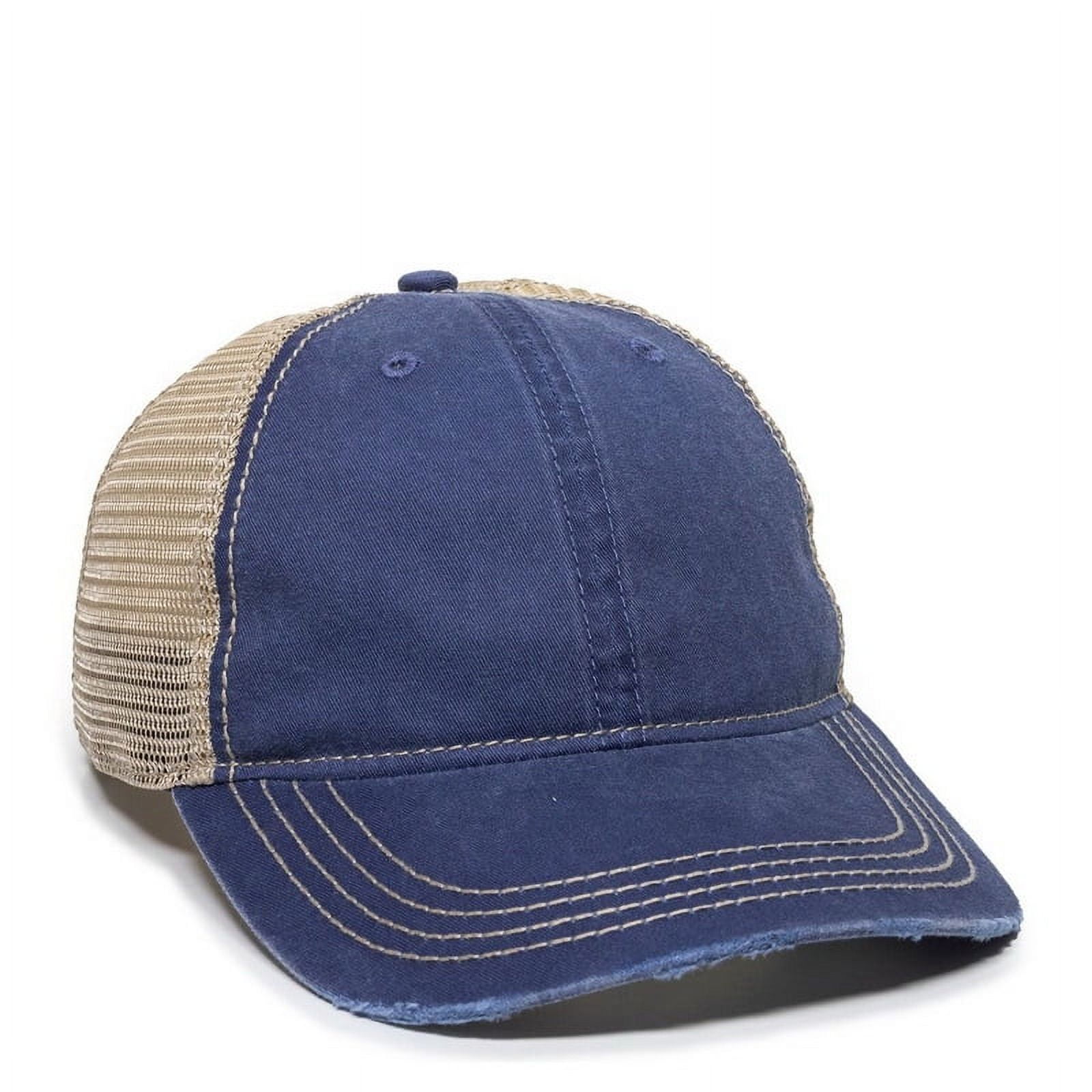 Outdoor Cap OC801 Pigment Dyed Cotton Twill Front Panels-Navy/Tea Stain ...