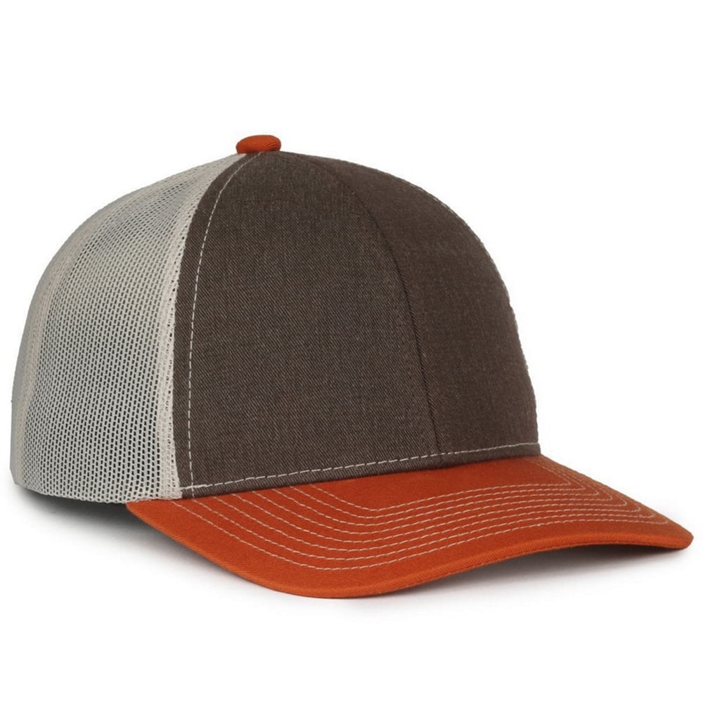 Outdoor Cap PDT20M Slight Pre-Curved Visor-Brown/Putty/Orange - Walmart.com