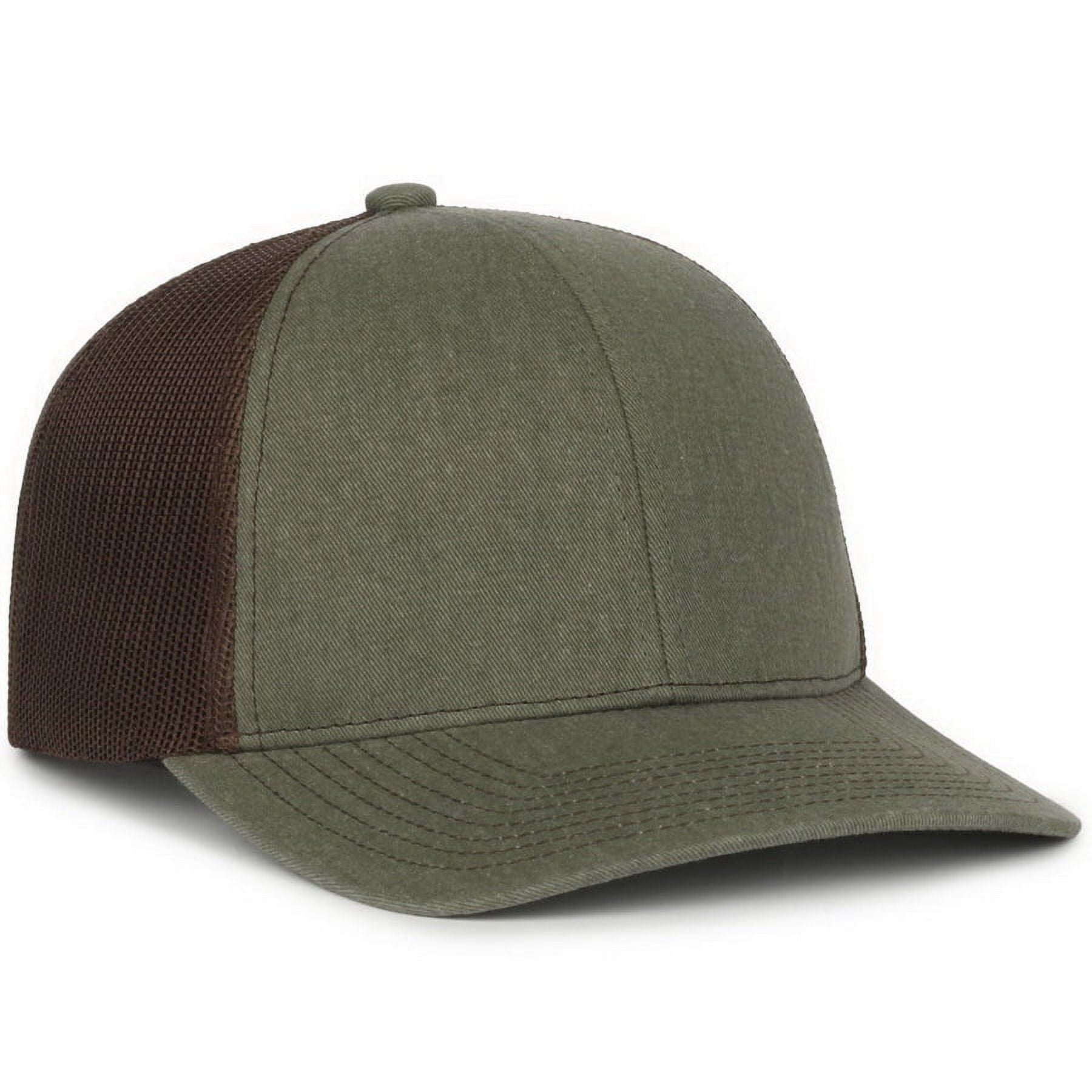 Outdoor Cap PDT20M Slight Pre-Curved Visor Cap-Olive/Brown - Walmart.com