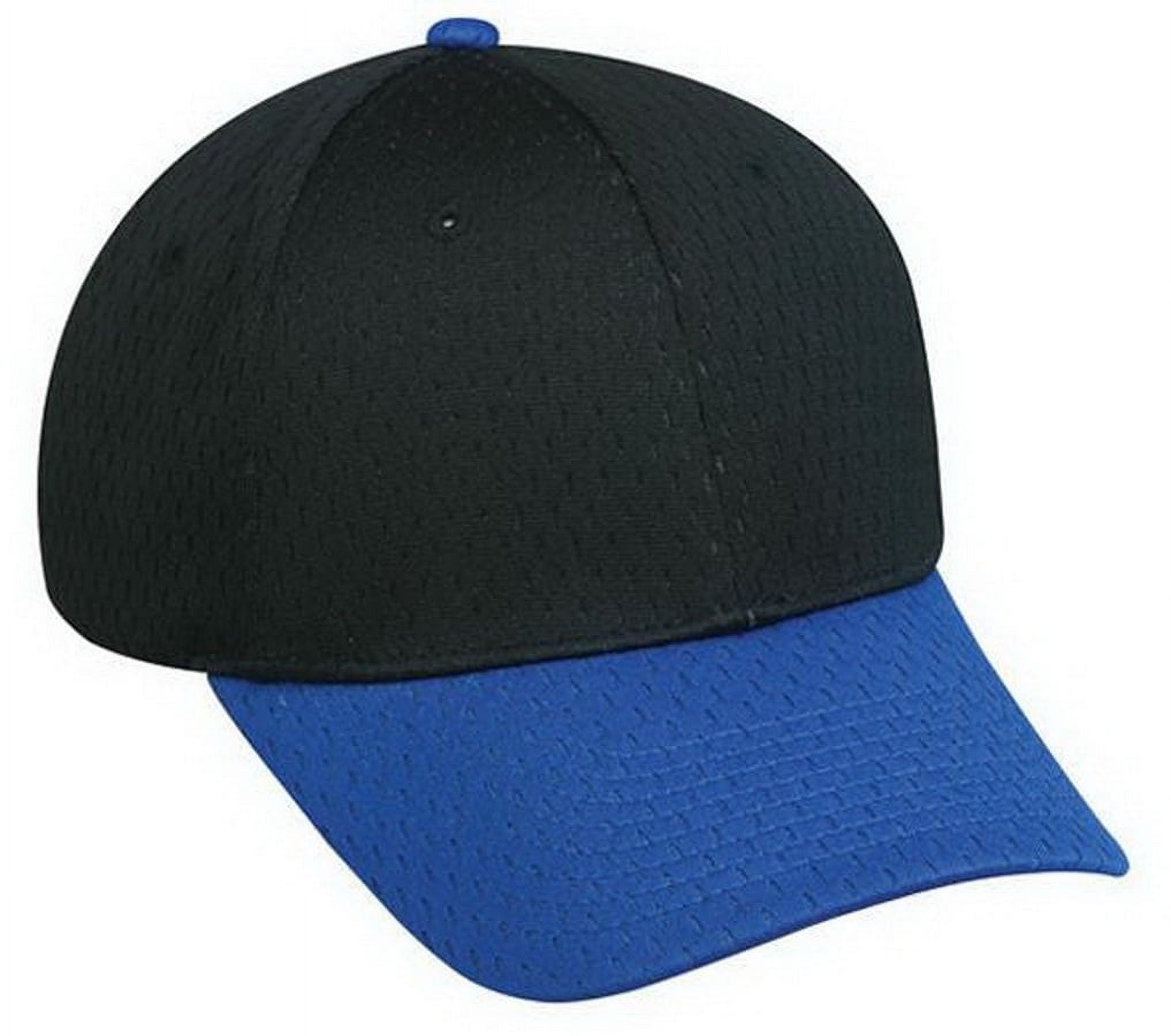 Outdoor Cap PFX-120 Stretchable Jersey Mesh Cap-Black/Royal-XS/S ...