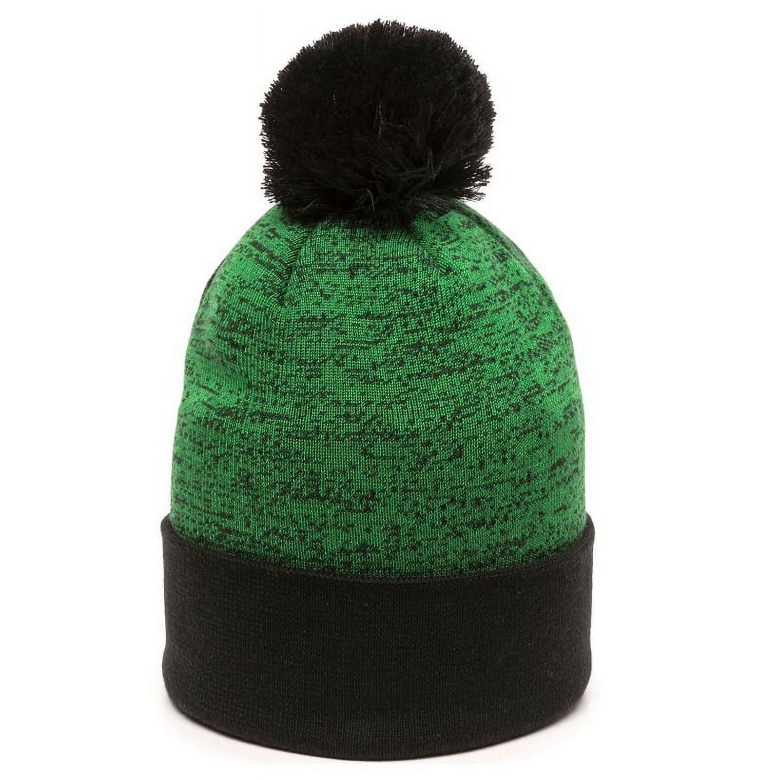 Outdoor Cap PWC-100 Heathered Acrylic Knit-Kelly Green/Black - Walmart.com