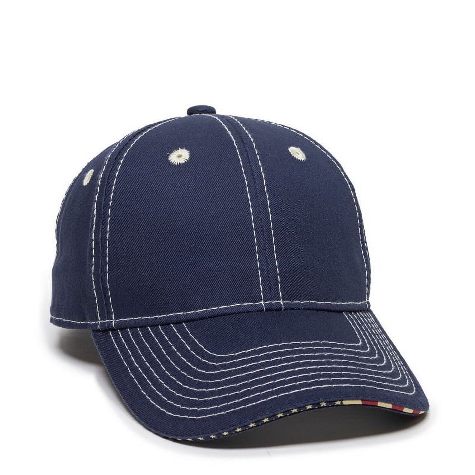 Outdoor Cap USA-800 Structured with Flag Sandwich-Navy - Walmart.com