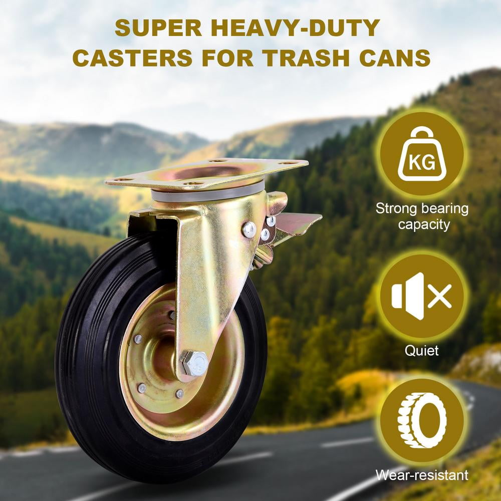 Outdoor Caster Wheels | 8 Inch Roller Ball Casters with Gloves | Set Of ...