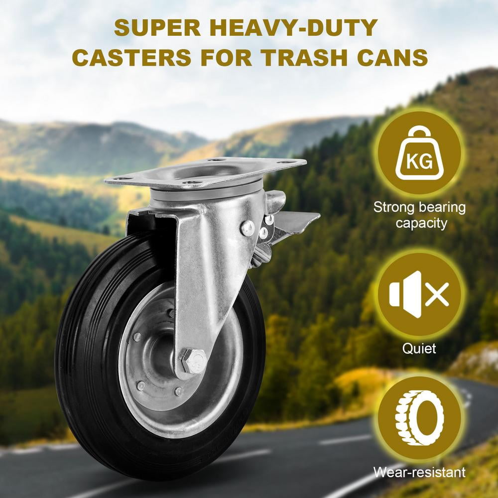 Outdoor Caster Wheels | 8 Inch Roller Ball Casters with Gloves | Set Of ...