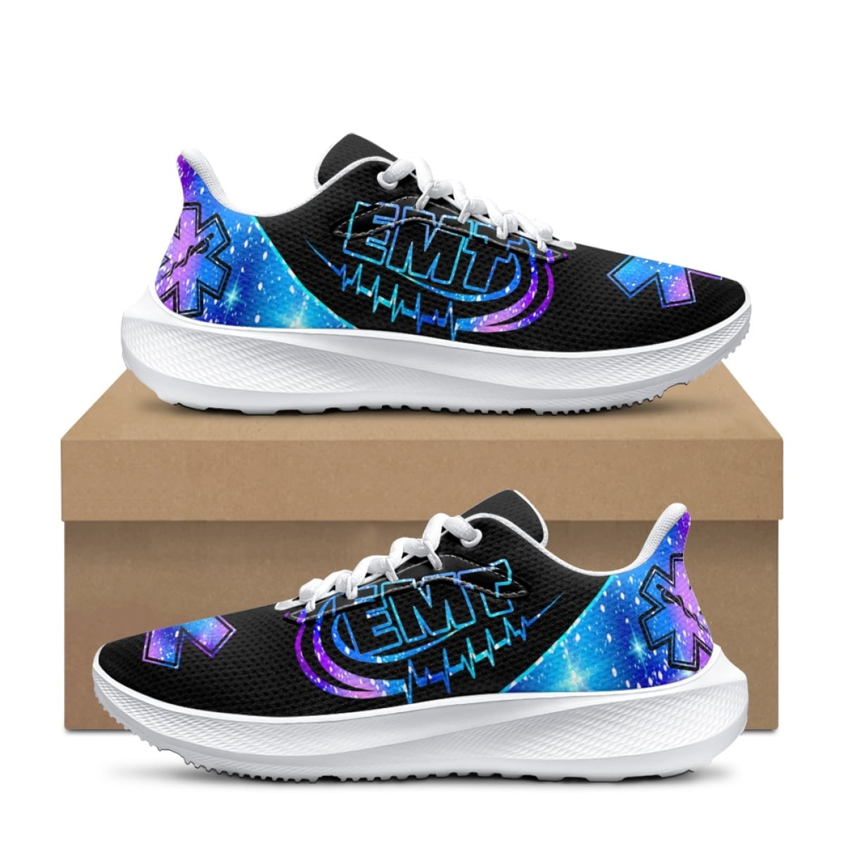 Outdoor Casual Running Shoes Paramedic EMT EMS Gradient Pattern Nursing ...