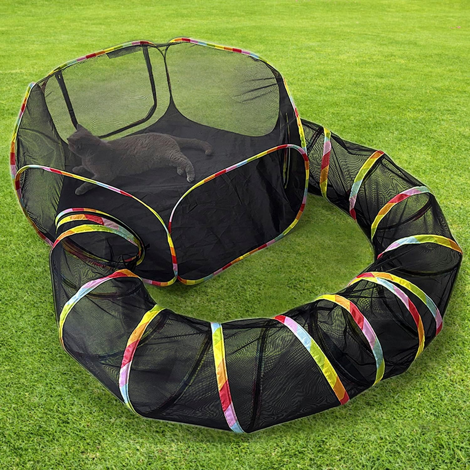 Outdoor Cat Enclosure, Portable Cat Tents for Outside, Cage Free ...