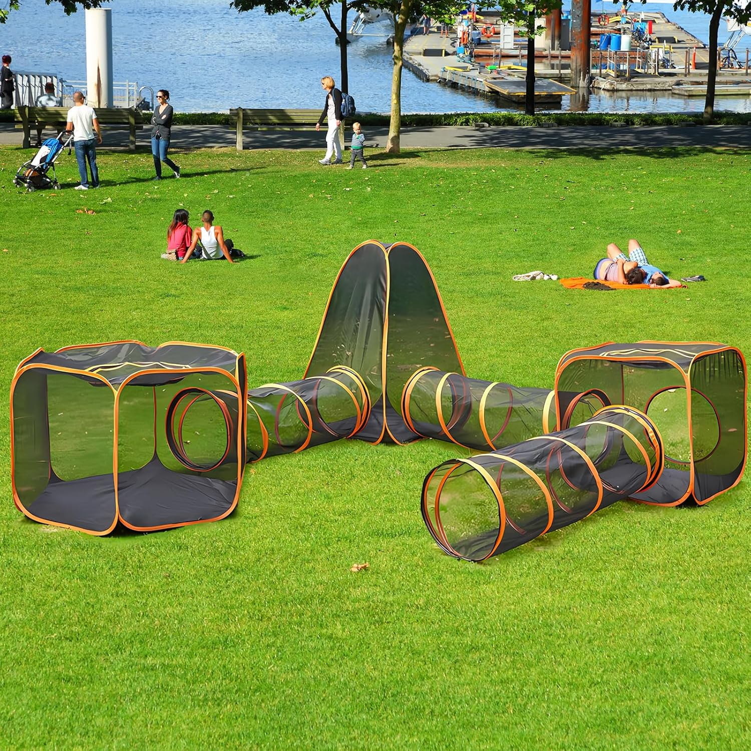 Outdoor Cat Enclosures, 6-in-1 Catio Cat Tent Enclosures for Indoor ...