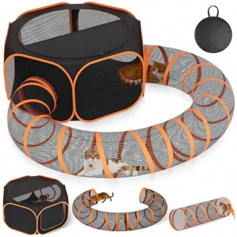 Outdoor Cat Enclosures Tunnel Playpen Large Portable Playpen Indoor ...
