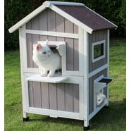 COZIWOW 108" Outdoor Large Cat Enclosure Wooden Cat Catio Outside Cat ...