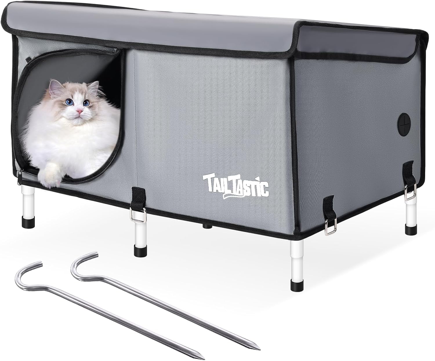 Outdoor Cat House Elevated,Insulated Feral Cat House Outdoor for Winter ...