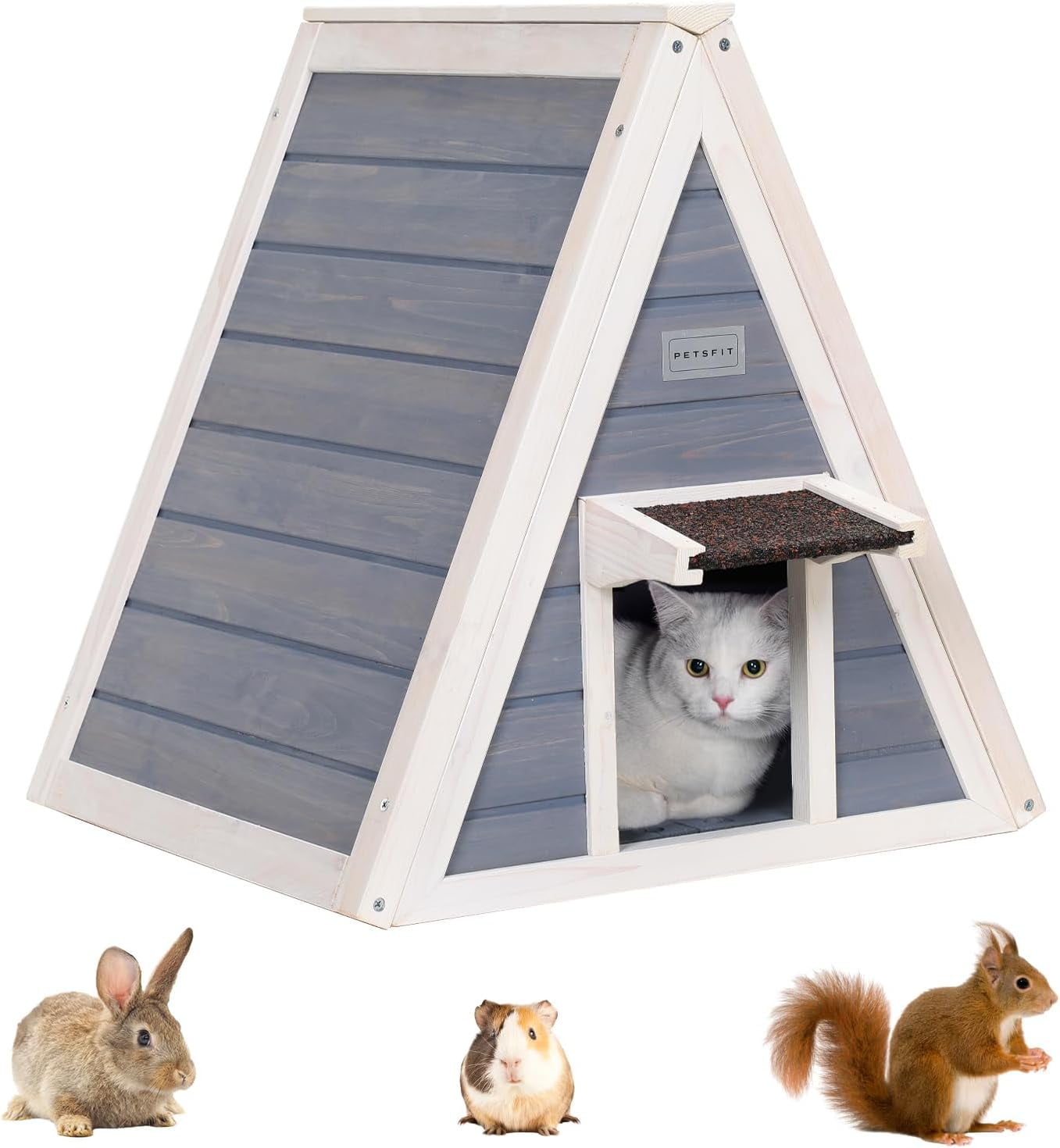 Outdoor Cat House Weatherproof 31" Lx20 W x36 H, Two Level Outside ...