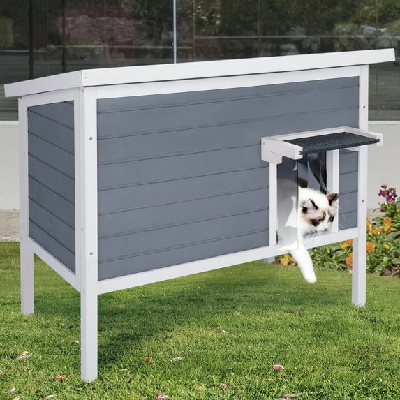 Outdoor Cat House Weatherproof Insulated Cat Houses for Outdoor Cats ...