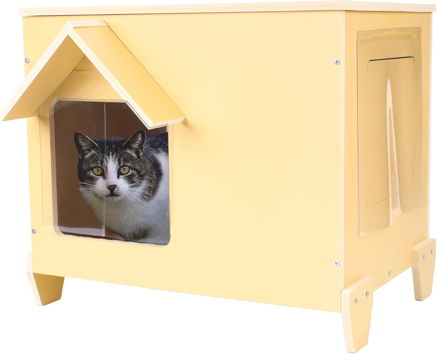 Outdoor Cat Houses Feral Cat Shelter Wooden Stray Cat Condo Outside ...