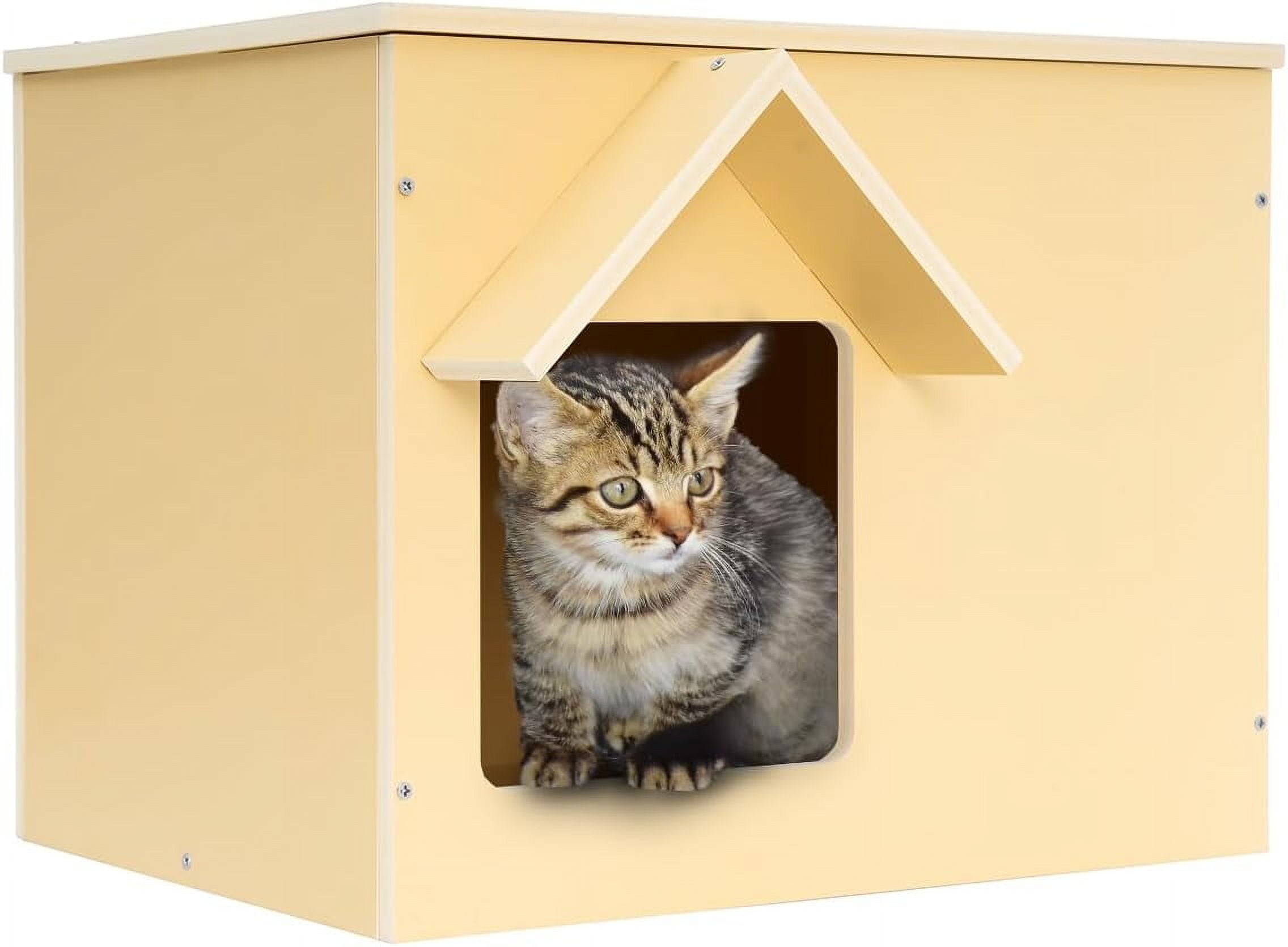 Outdoor Cat Houses Feral Cat Shelter Wooden Stray Cat Condo Outside ...