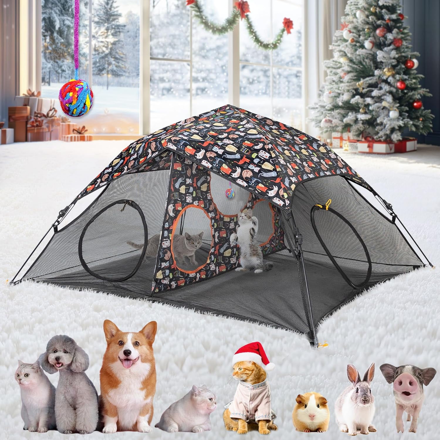 Outdoor Cat Tent (X- Large Portable Cat House, Catio Outdoor cat ...