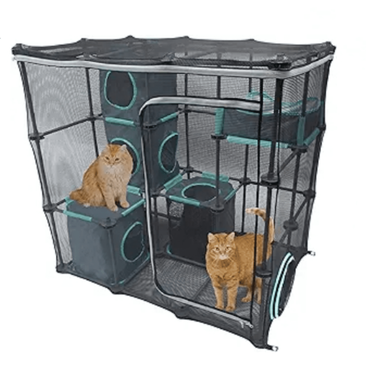 Outdoor Catio Furniture and Play Kits for Cats, Outdoor Mega Kit ...