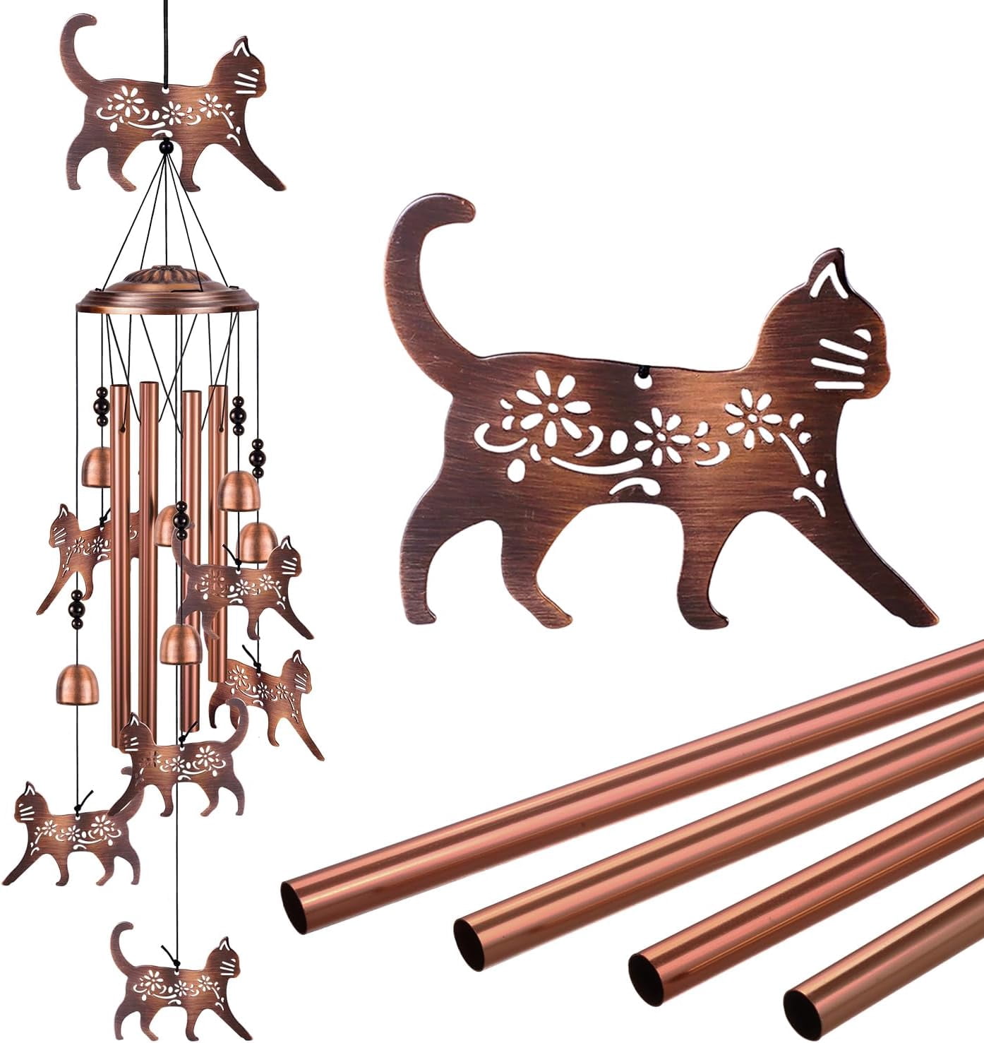 Outdoor Cats Wind Chimes Decor, Portable Mobile Wind Catcher, Sympathy ...