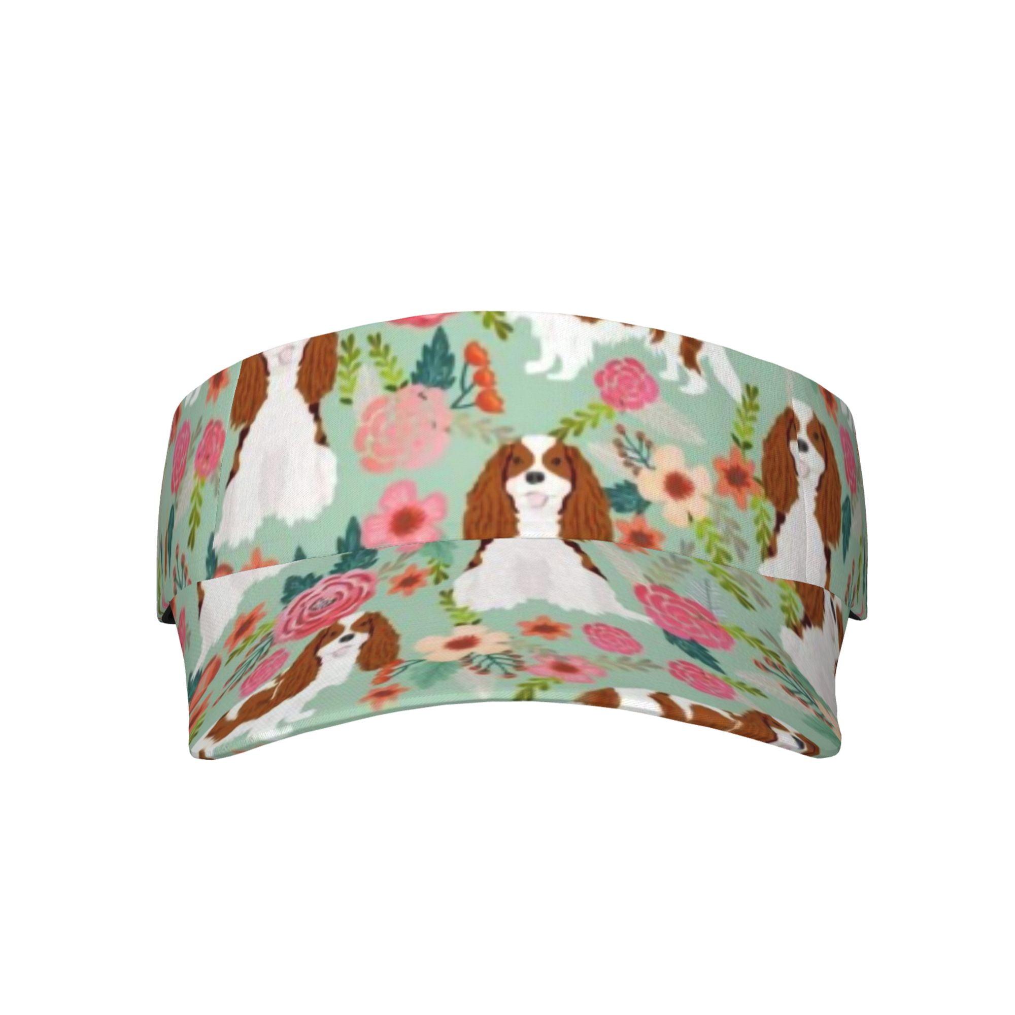 Outdoor Cavalier King Charles Spaniel Dog Florals Sun Visor Hats for ...