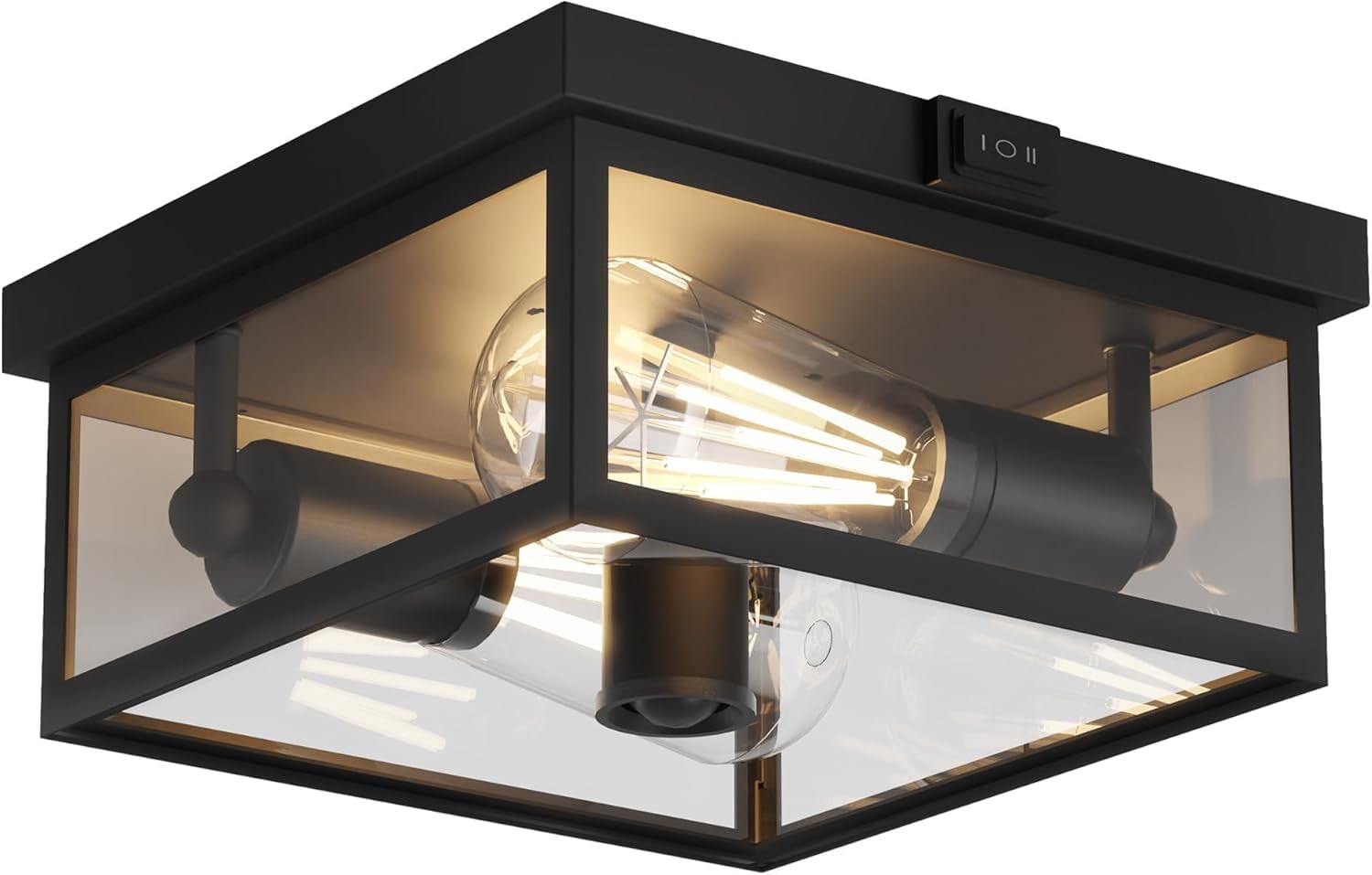 Outdoor Ceiling Light with Motion Sensor, Flush Mount Porch Ceiling ...