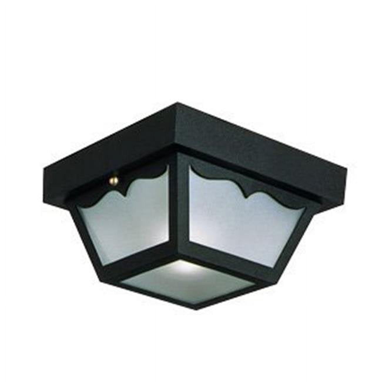 Outdoor Ceiling Mount Light, 10.5 x 5.5 in. Black Polypropylene Finish ...