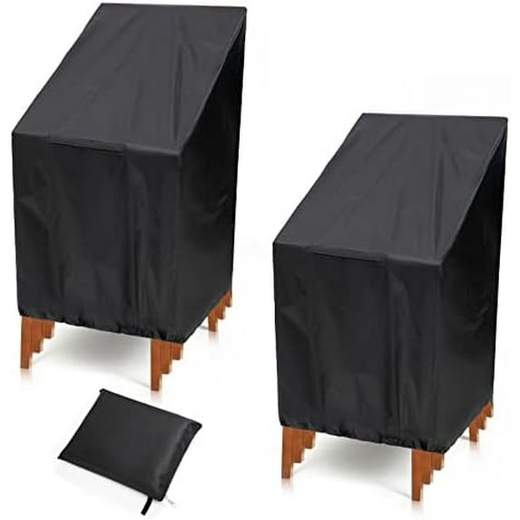 Outdoor Chair Covers, 2 Pack Waterproof Stackable Outdoor Chair Covers ...