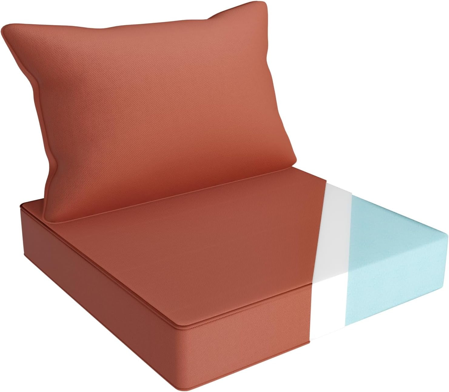 Outdoor Chair Cushion Set 19 x 19 Inch Waterproof Fade Resistant Patio ...