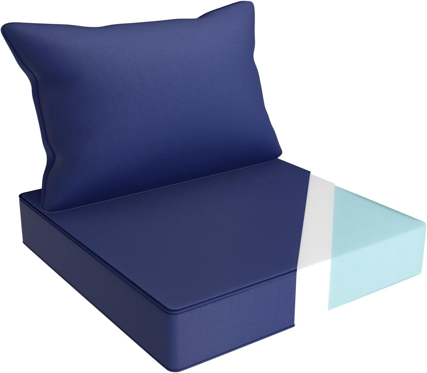 Outdoor Chair Cushion Set 24 x 24 Inch Waterproof Fade Resistant Patio ...