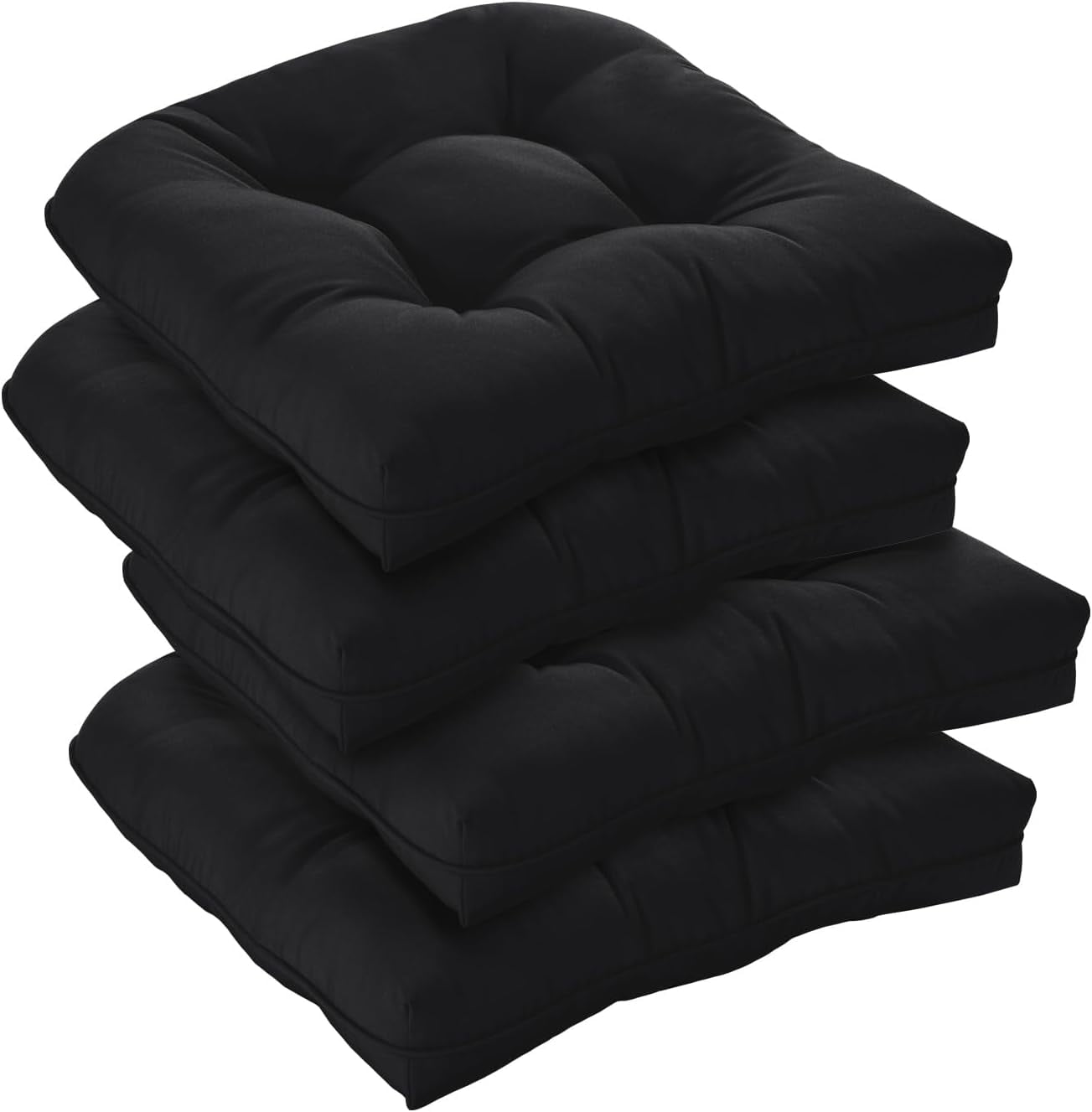 Outdoor Chair Cushions Set of 4 for Patio Furniture, Waterproof Tufted ...