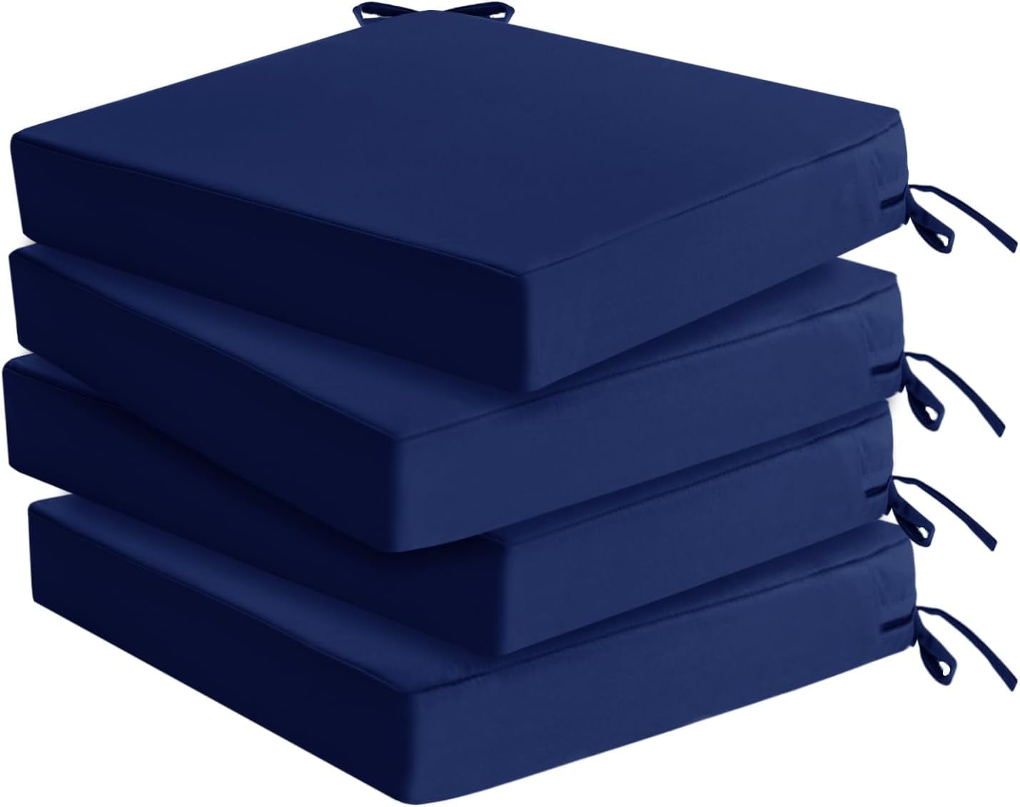 Outdoor Chair Cushions Set of 4, Waterproof & Fade Resistant Seat ...