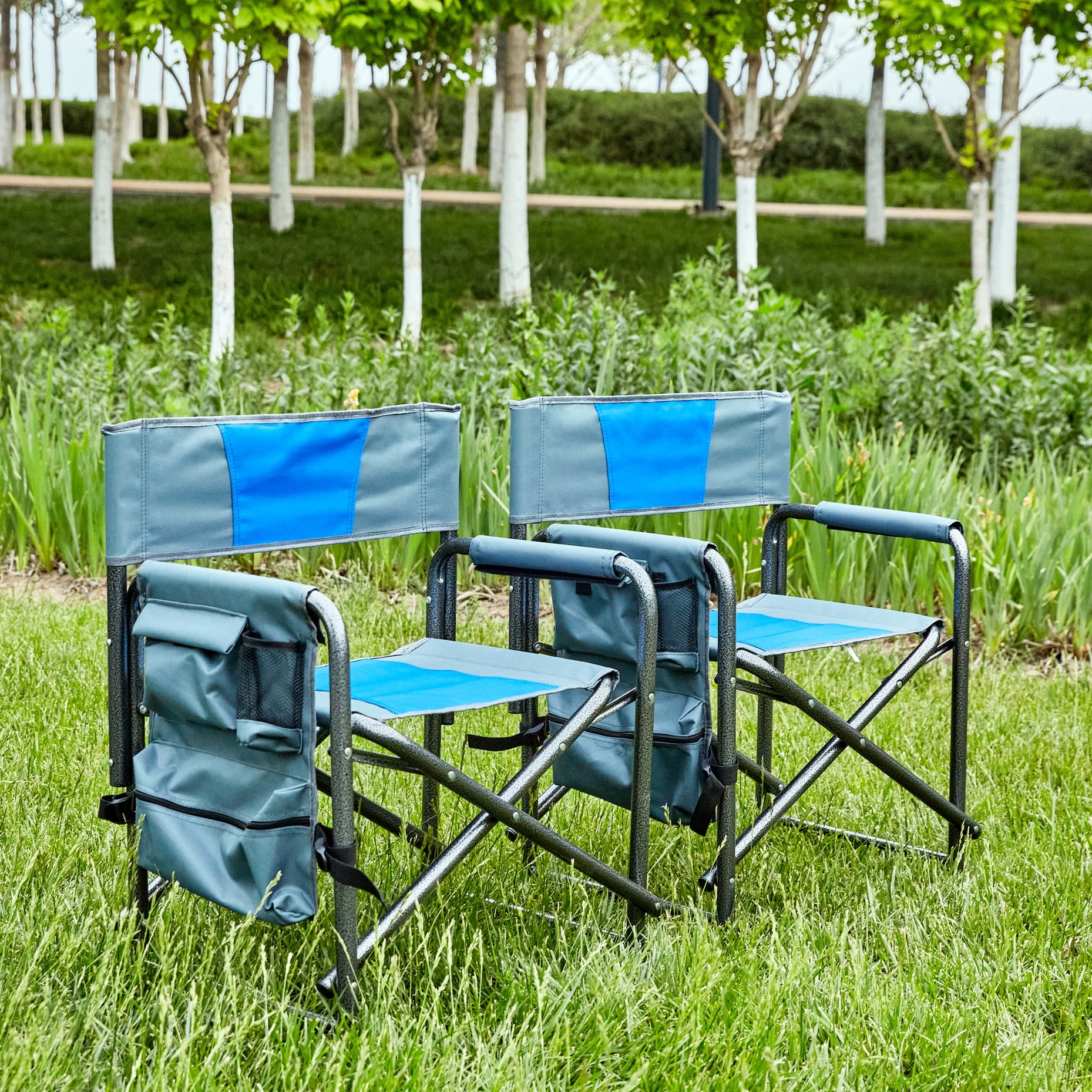 Outdoor Chair Set / Lightweight, 400lbs Load, Blue/Grey Color Scheme ...