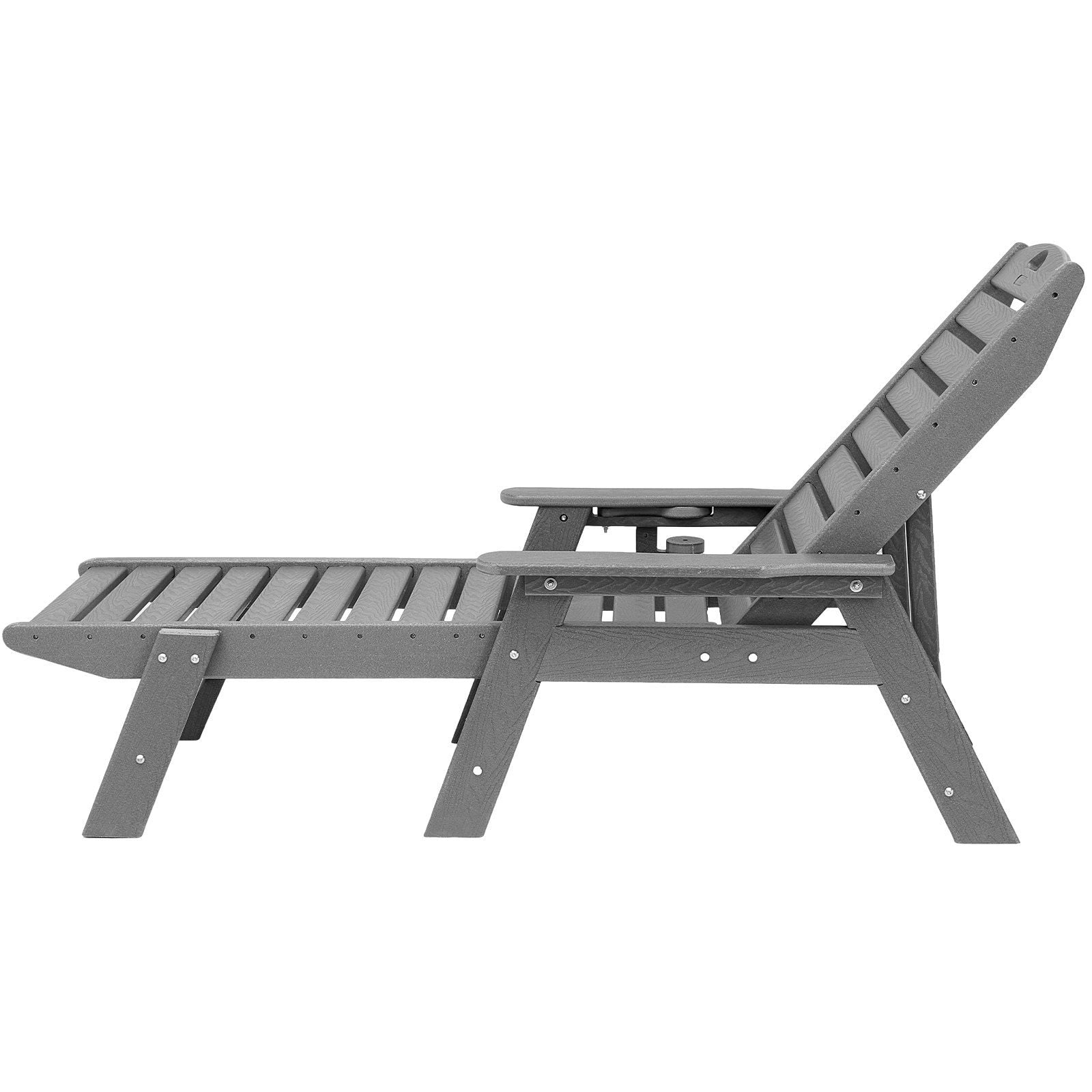 Outdoor Chaise Lounge Chair Adjustable Patio Reclining Bench Lounger ...