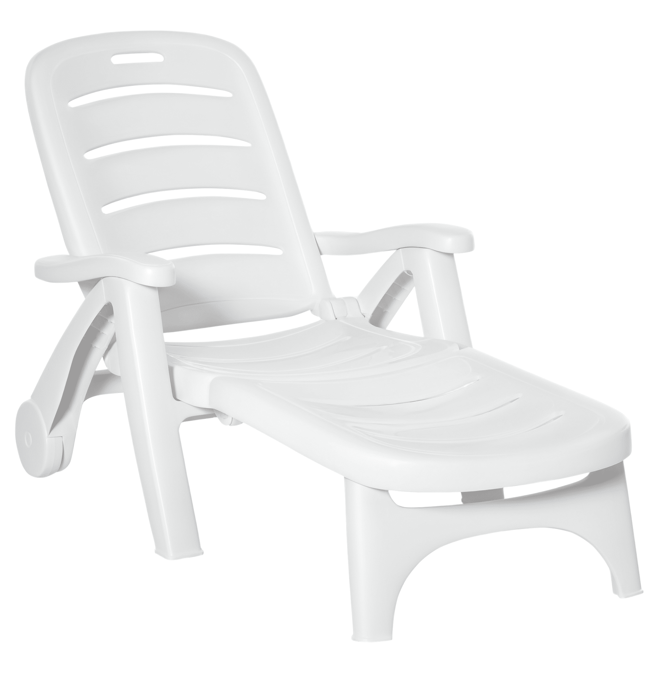 Outdoor Chaise Lounge Chair, Folding Pool Sun Lounger, Adjustable 5 ...