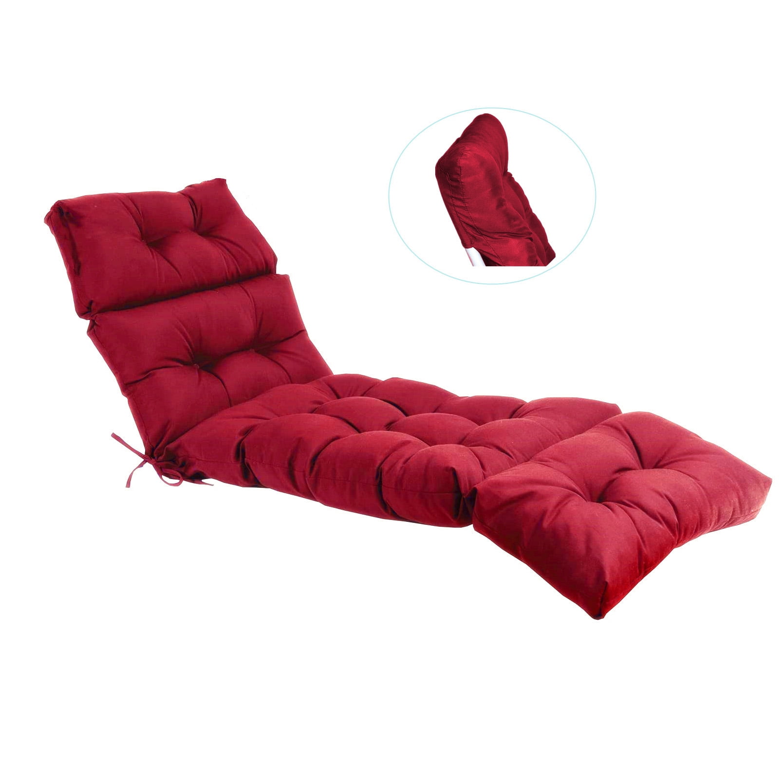 Outdoor Chaise Lounge Cushion 72.8" Sunproof Waterproof Inlife Garden ...