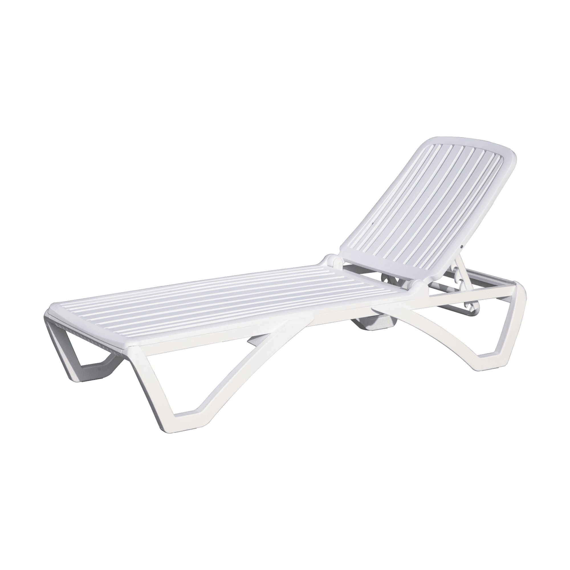 Outdoor Chaise Lounge, Pool Lounge Chair Plastic Adjustable Recliner in ...