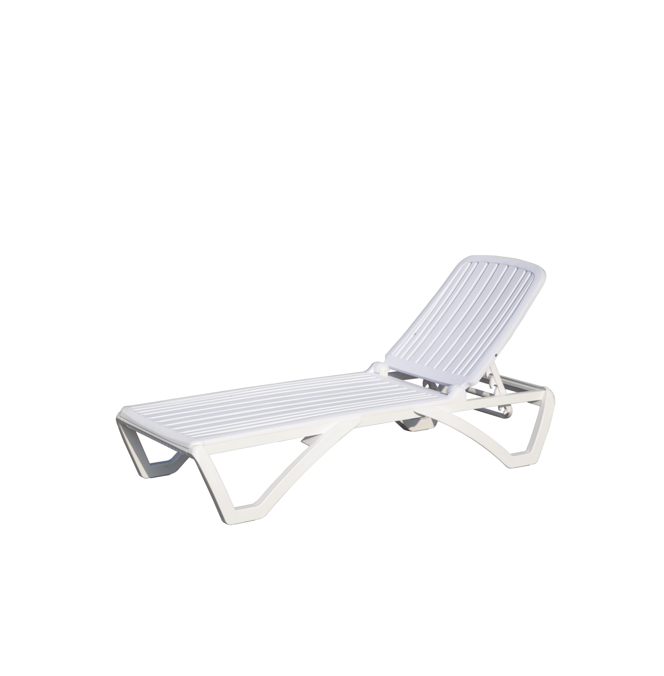 Outdoor Chaise Lounge, Pool Lounge Chair Plastic Adjustable Recliner in ...