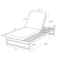 Outdoor Chaise Lounge with Cushion Set, 4-Position Adjustable Patio ...
