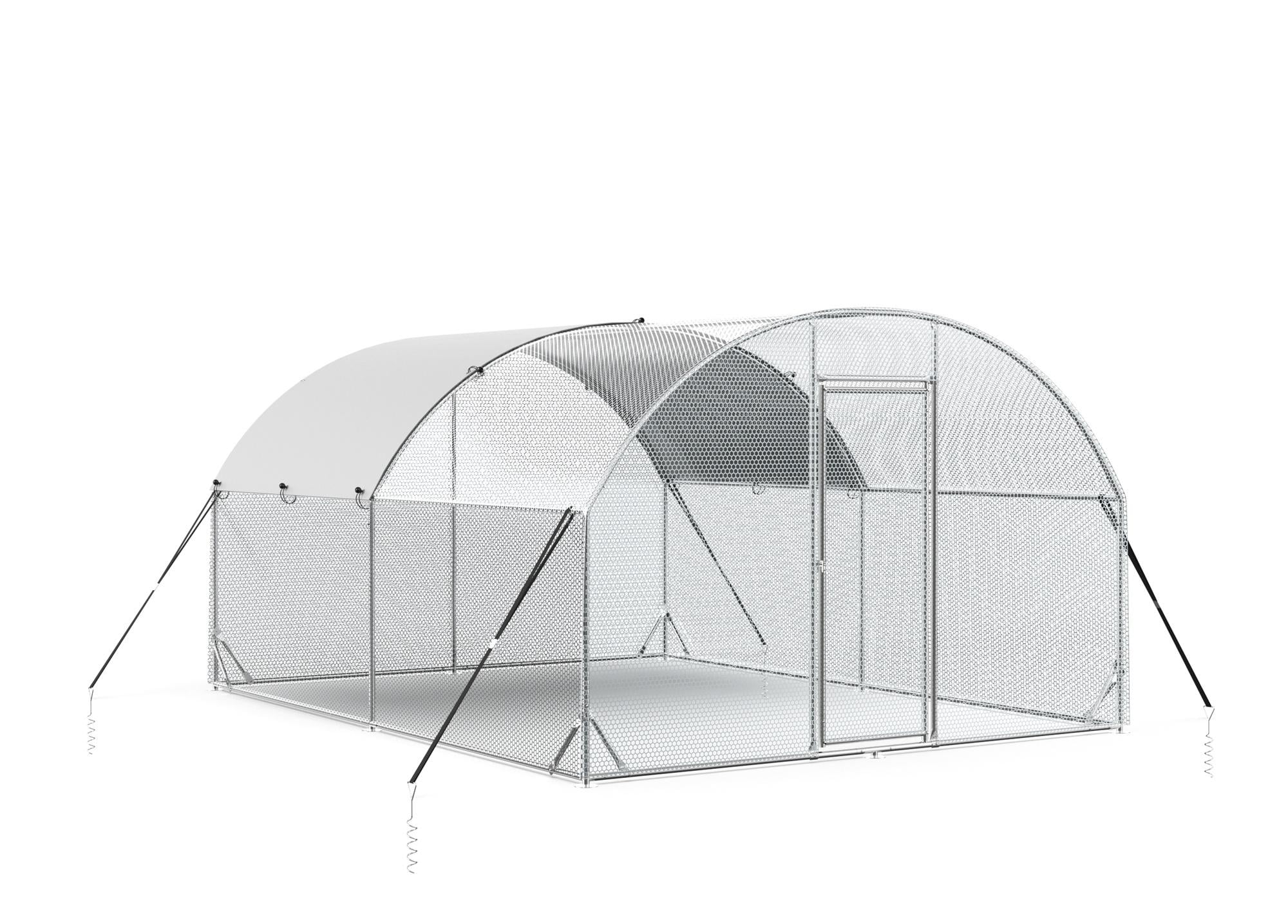Outdoor Chicken Cages and Pens 10'W x 13'L x 6.4'H, Large Metal Chicken ...