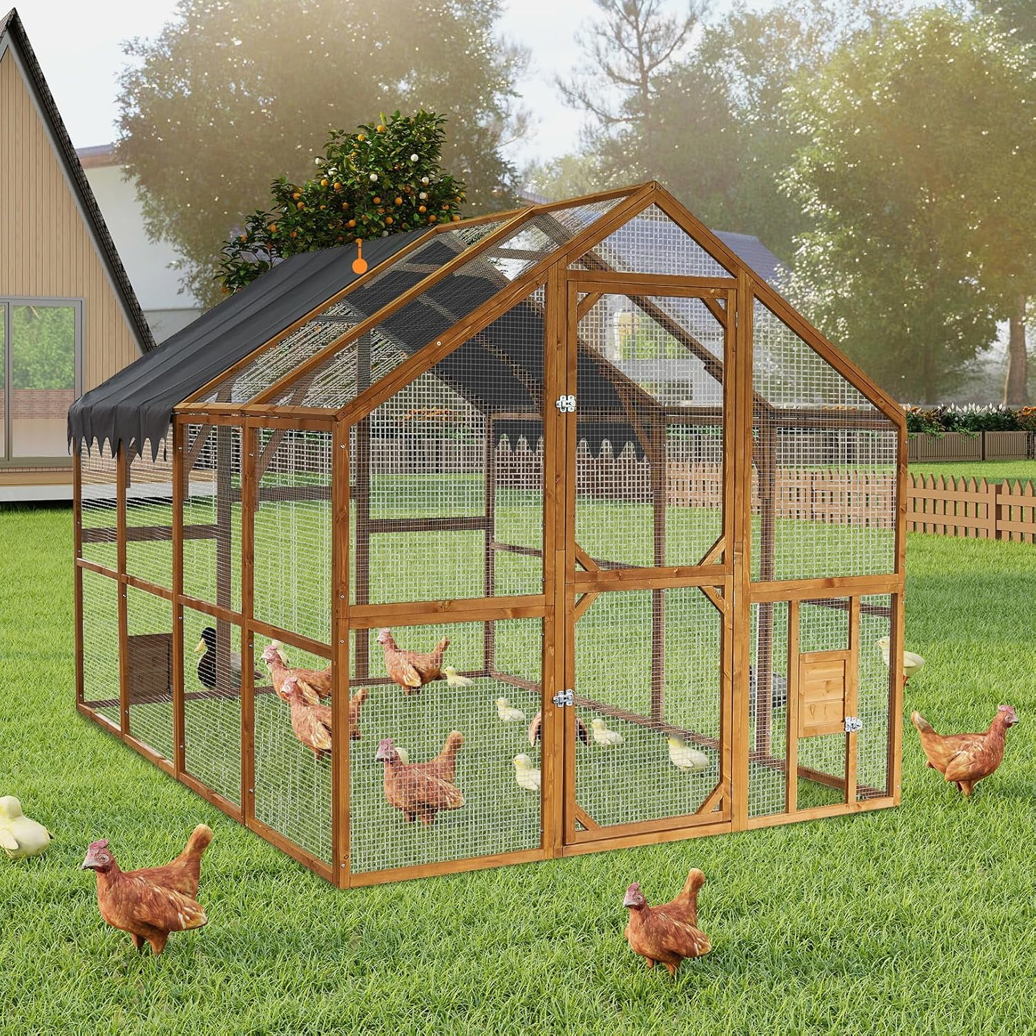 Outdoor Chicken Coop Enclosures 110" Large Kitten Playpen,Upgrade ...