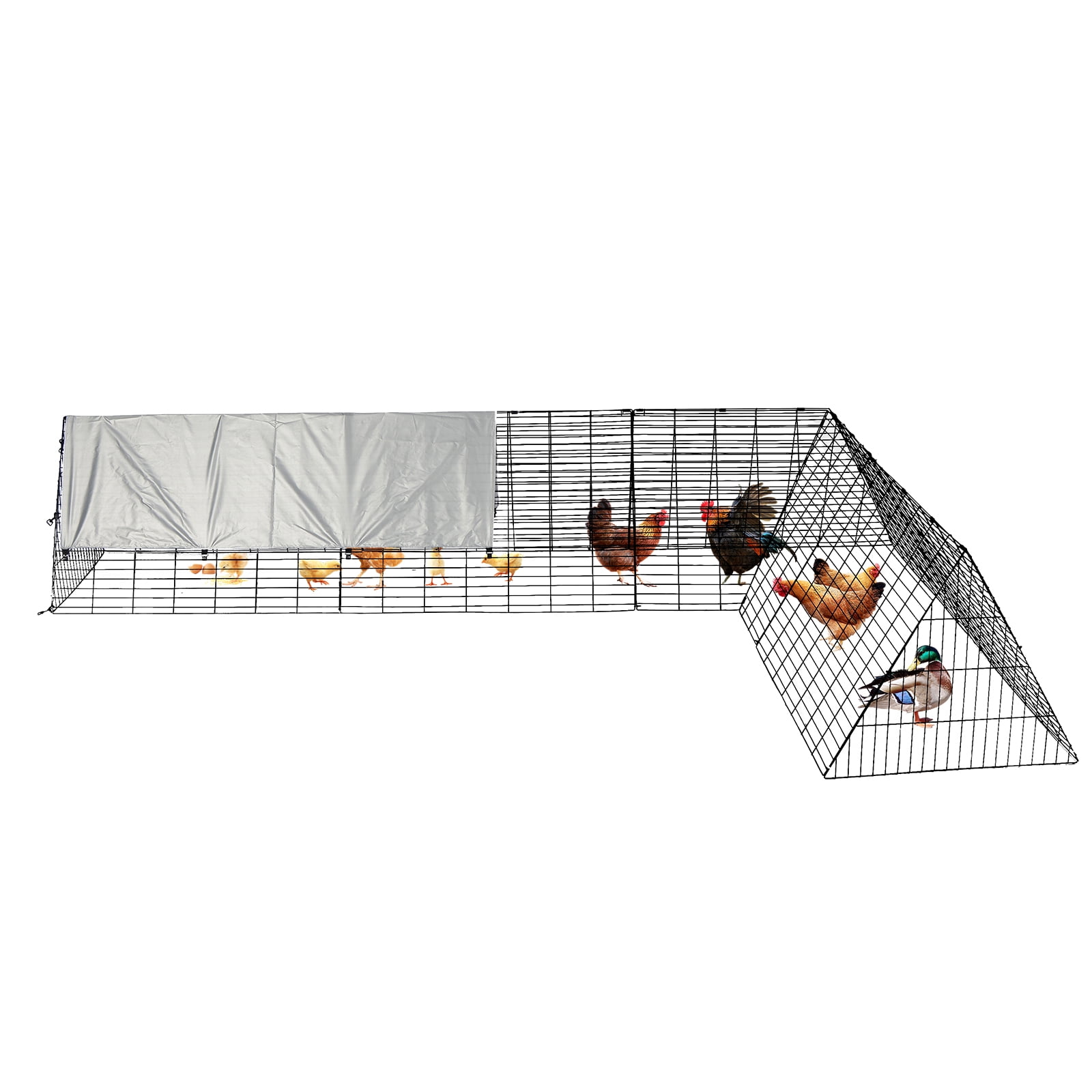 Outdoor Chicken Coop with Waterproof Cover & Predator-Proof Design ...
