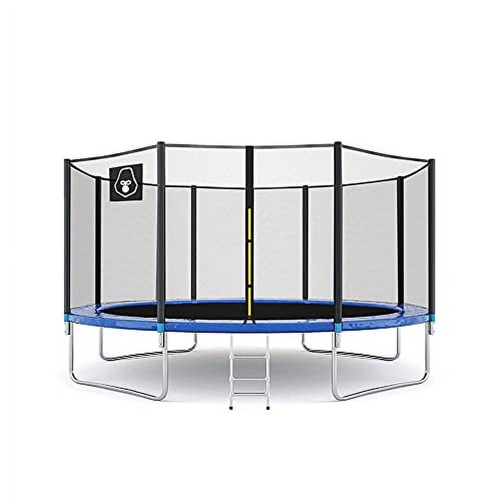Outdoor Child Safe Trampoline with Galvanized Steel Frame, Steel Ladder ...